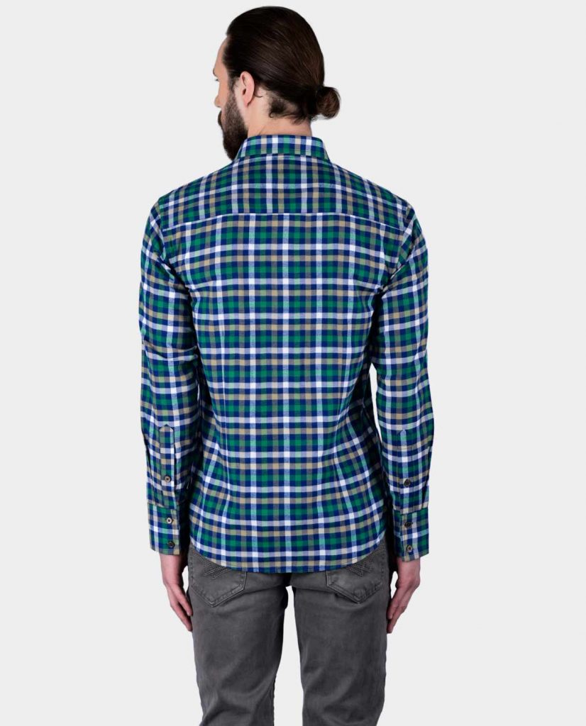 Green-and-Blue-Check-Shirt-for-Men5 - Kashvi Designs